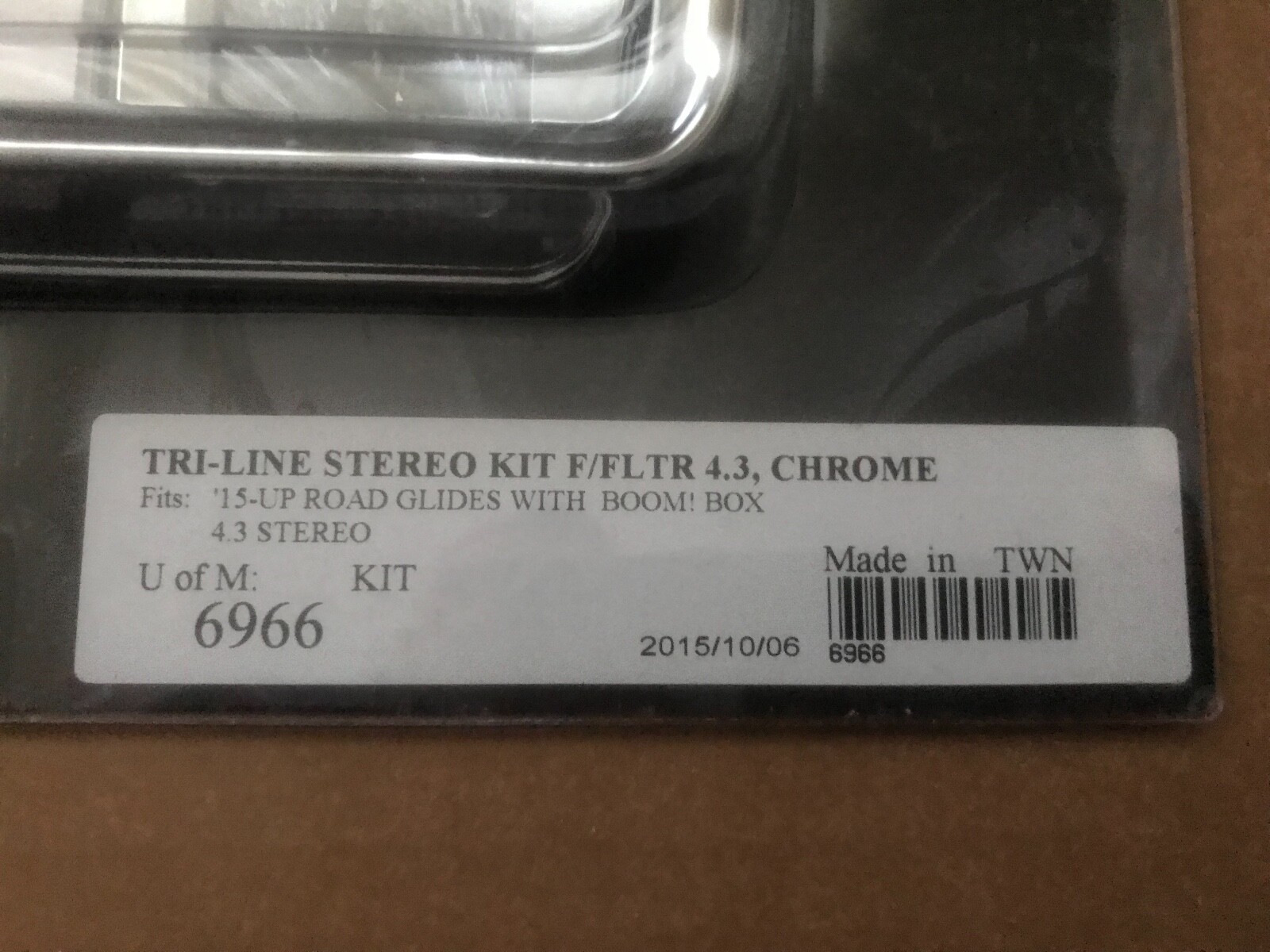 Kuryakyn Tri-Line Chrome Stereo Trim Kit for 4.3 BOOM! 6966 K6966 | eBay