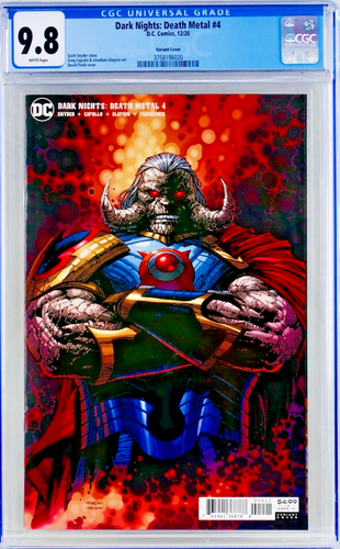 Dark Nights: Death Metal #4 CGC 9.8 White Pages Finch Variant NM/MT No ...