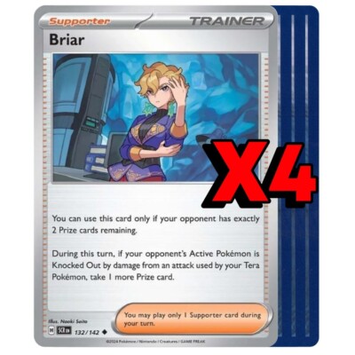 4X Briar 132/142 X4 - Stellar Crown - Trainer Playset - Pokemon TCG | eBay