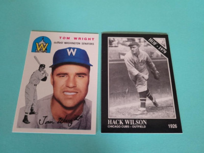 TOM WRIGHT ARCHIVES / HACK WILSON BASEBALL CARD LOT $$ | eBay