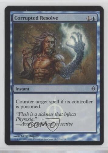 Magic: The Gathering - New Phyrexia Foil Corrupted Resolve | eBay Australia