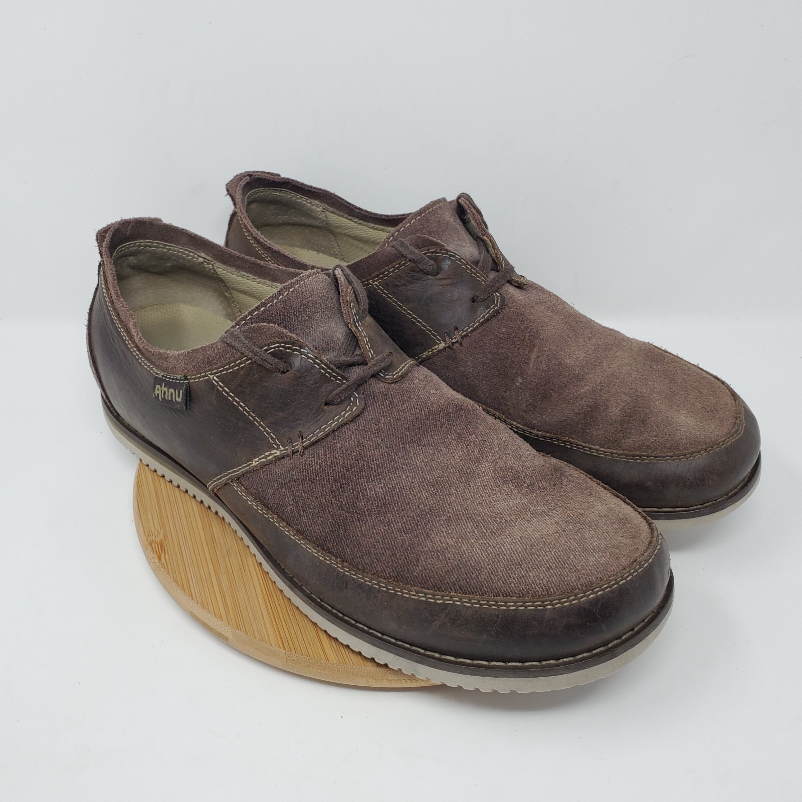 Ahnu Parkside Mens 12 Shoes Brown Leather Lace Up Der… - Gem