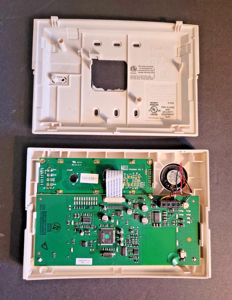 Honeywell 6160V ADT Talking & Chime / Voice Alpha Keypad & board-no ...
