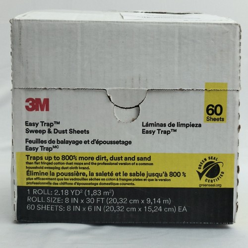 3M 59152W 8 in x 30 ft Easy Trap Duster White (1/Box) 60 Sheets New ...