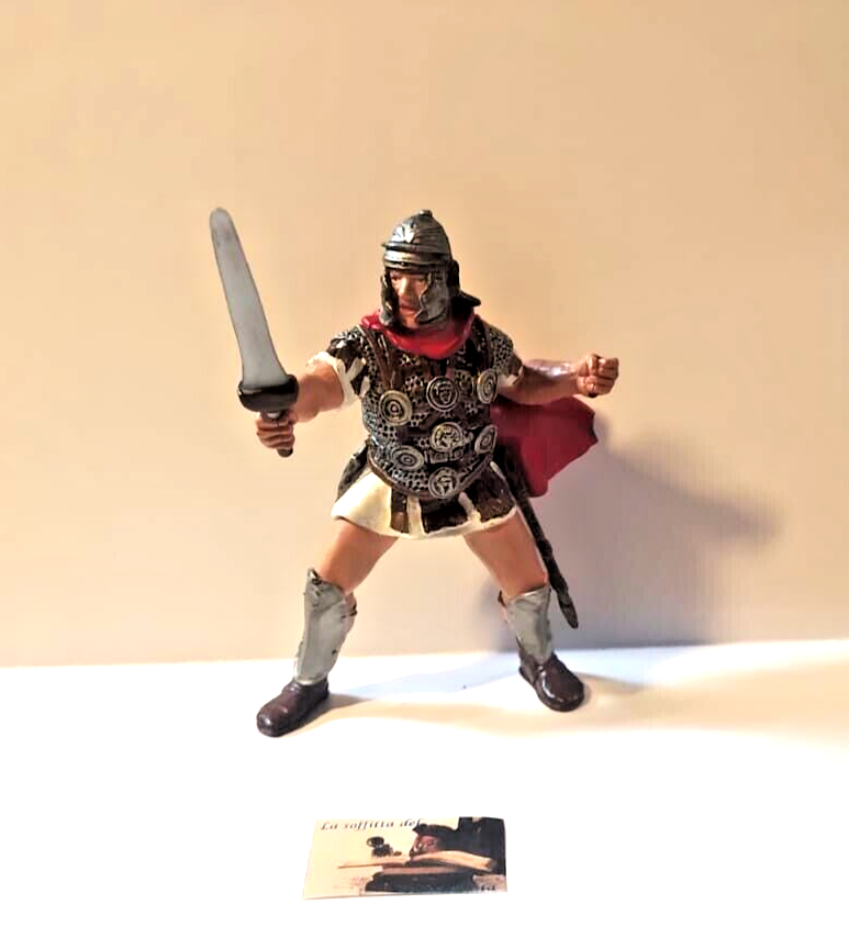 Soldatino Toy Soldier Papo 2001 Antico Romano plastica cm 9 in sua posa ...
