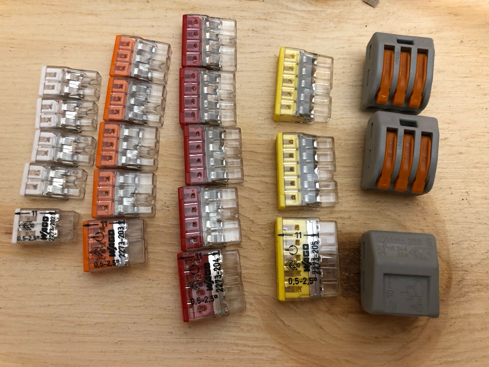 Wago Klemmen Set 2273 202 203 204 205 Hebelklemme 222 im Tanos ...