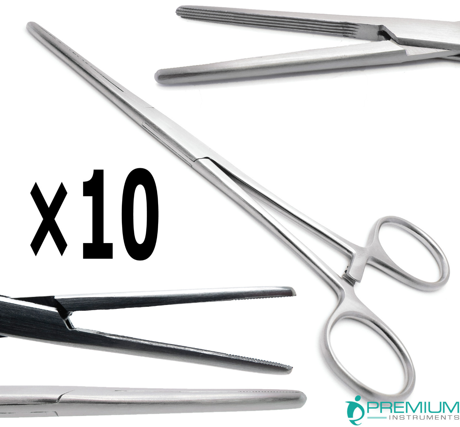 10× Voarse Occluding Tube Clamp Forceps 6.25" Vertical Serrated ...