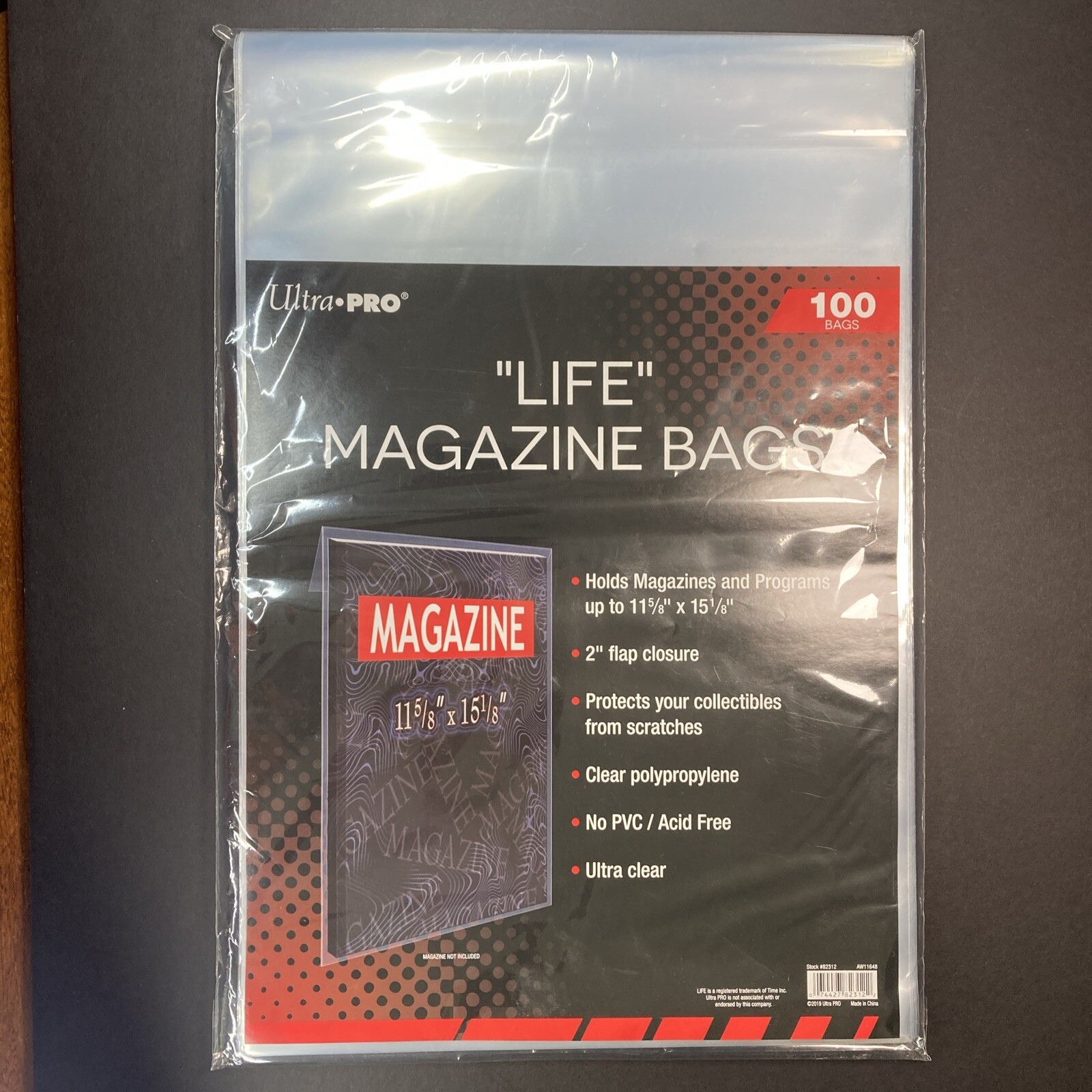(100) Ultra Pro Life Magazine Storage Bags - Program Sleeves 11 1/8" x ...