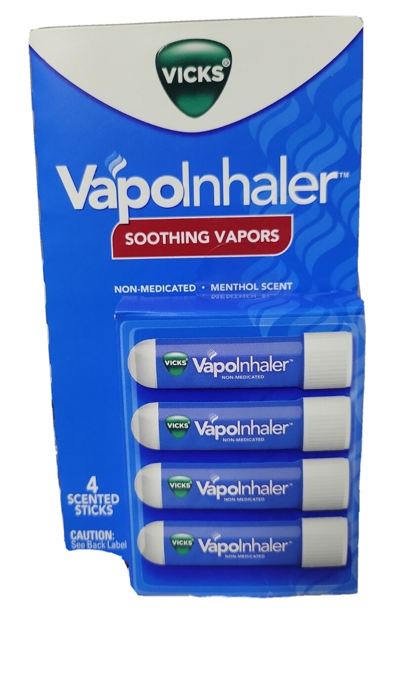 4 PKS OF VICKS VAPOINHALER Portable Nasal Inhaler Soothing Vapors | eBay