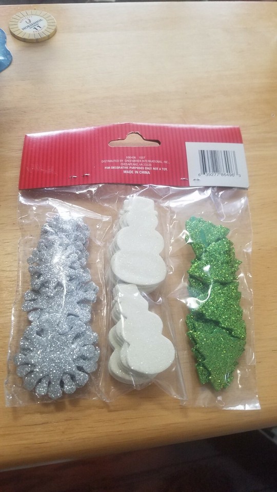 Christmas Table Scatter ~ White Silver green | eBay