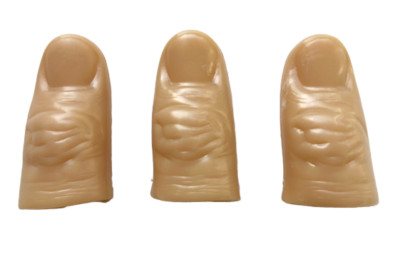 3 SET RUBBER VINYL THUMB TIPS Finger Fake Soft Magic Trick Vanish ...