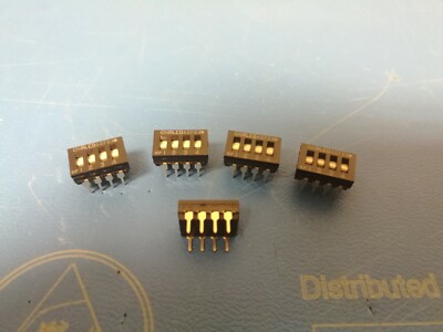 5 PCS - ALCO ADF0404 Switch DIP OFF ON SPST 4 position THRU-HOLE NEW | eBay