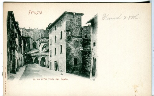 Italie Perugia - La Via Appia Vista Dal Basso G.Modiano Publié Sépia ...
