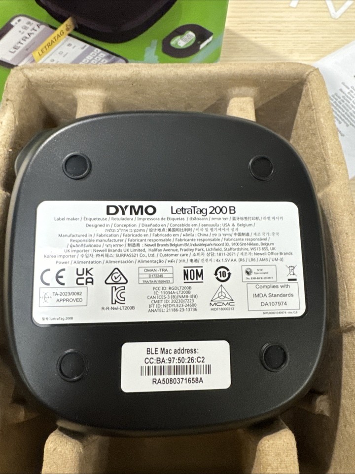 Dymo LetraTag 200B Bluetooth Label Maker | Compact Label Printer ...