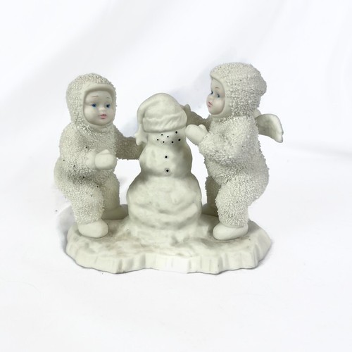 Dept 56 Snowbabies FROSTY FRIENDS Two children building snowman | eBay