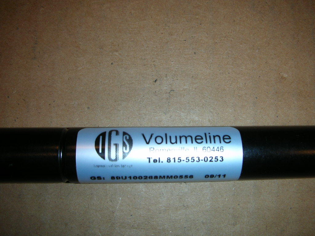 IGS VOLUMELINE GAS SHOCK 12" L 3.9" STROKE 89U100268MM0556 125 LBS ...