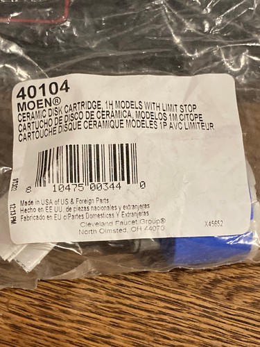 Moen 40104 Ceramic Disk Cartridge FAUCET SINK TUB | eBay