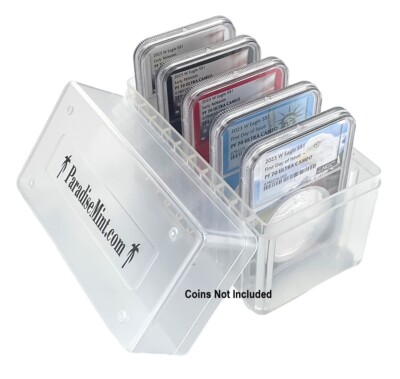 Paradise Mint Brand 10 Coin Clear Storage Box for NGC and PCGS Slabs | eBay