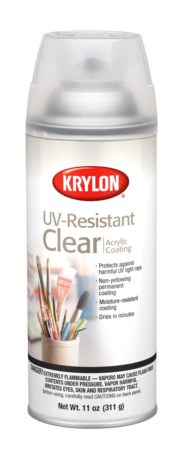Krylon 1309 UV-Resistant Clear Acrylic Coating Spray Paint, Matte, 11 ...