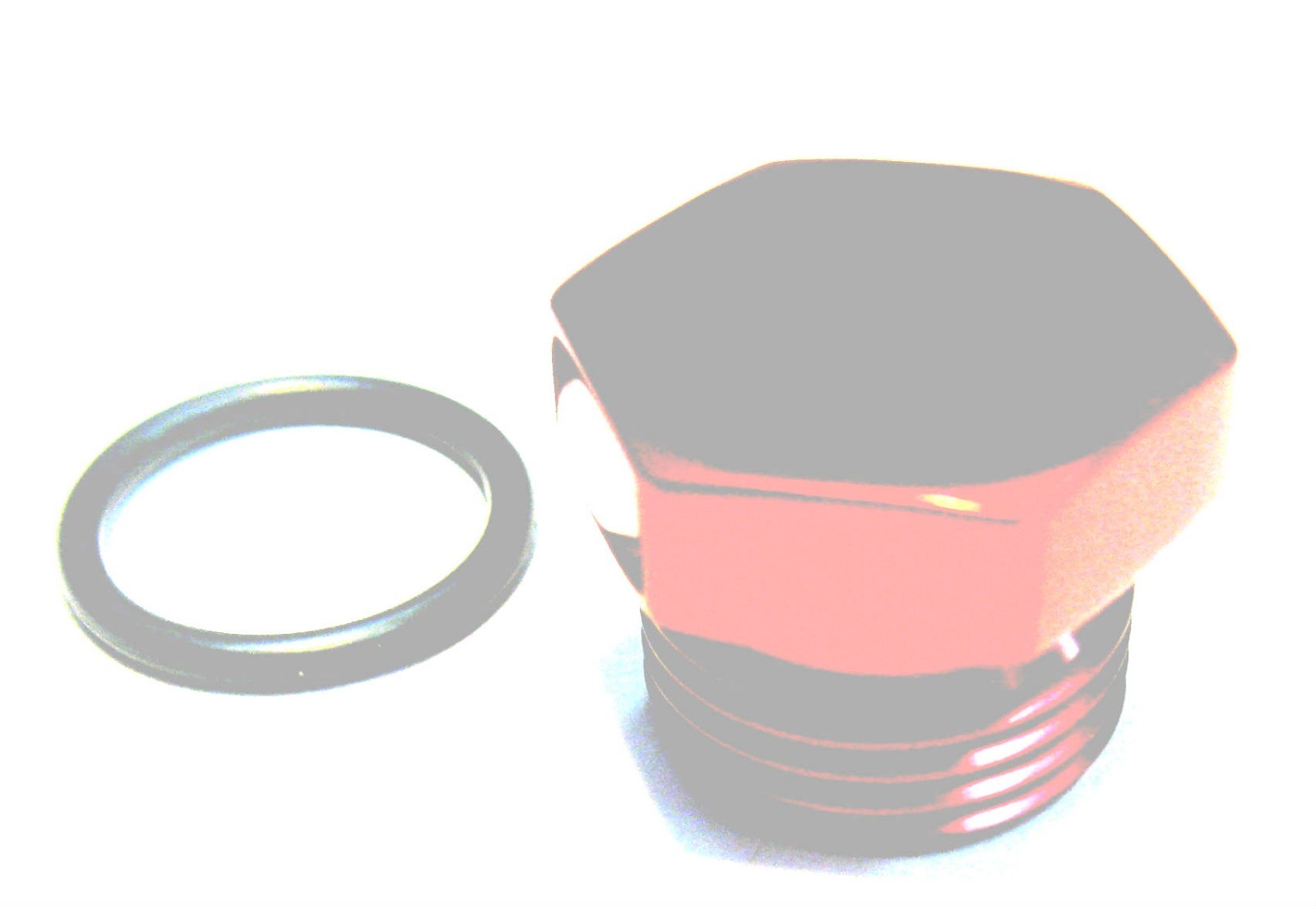 08 AN Straight Thread O-Ring Port Plug Show Polished Red Anodized ...