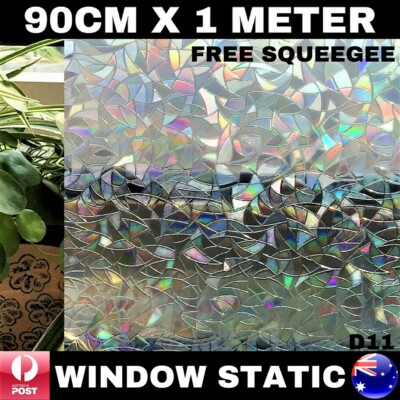 90CM x 1M Static Cling Glueless Reusable Removable Privacy Window Glass ...