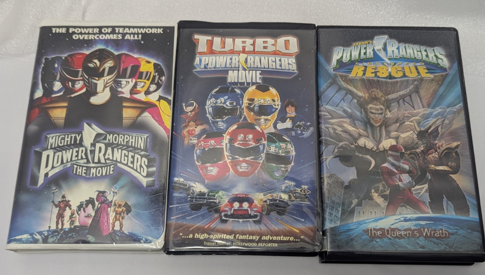VTG Lot Of 7 Power Ranger VHS Tape Movies Clamshell Force Space Turbo ...