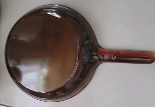 Vision Corning Ware 10" Skillet Fry Pan Non Stick Amber Glass Teflon ...