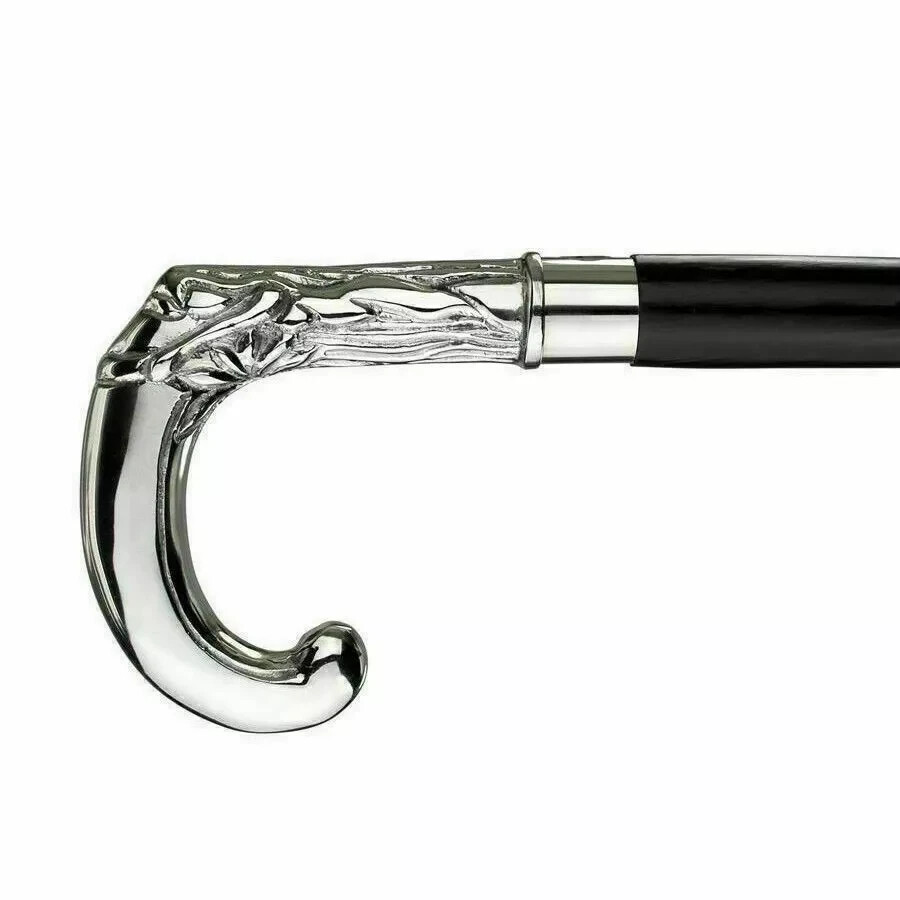 Design Style Strong Stick Walking Stick Cane Sliver Brass Handle ...