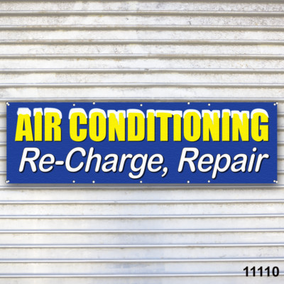 Air Conditioning Recharge Service Banner Sign Auto Repair Service Bay ...