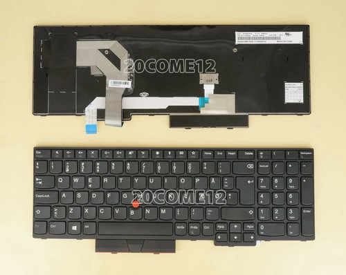 New For Lenovo Thinkpad T570 T580 P51s P52s Keyboard no backlit Danish ...