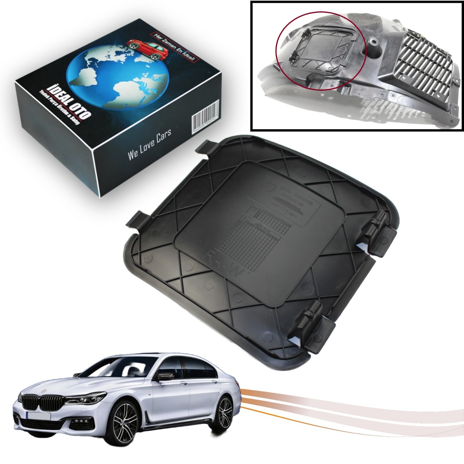 Front Upper Fender Hood Cover For BMW 7 G11 (2015-...) 5175 7340199 ...