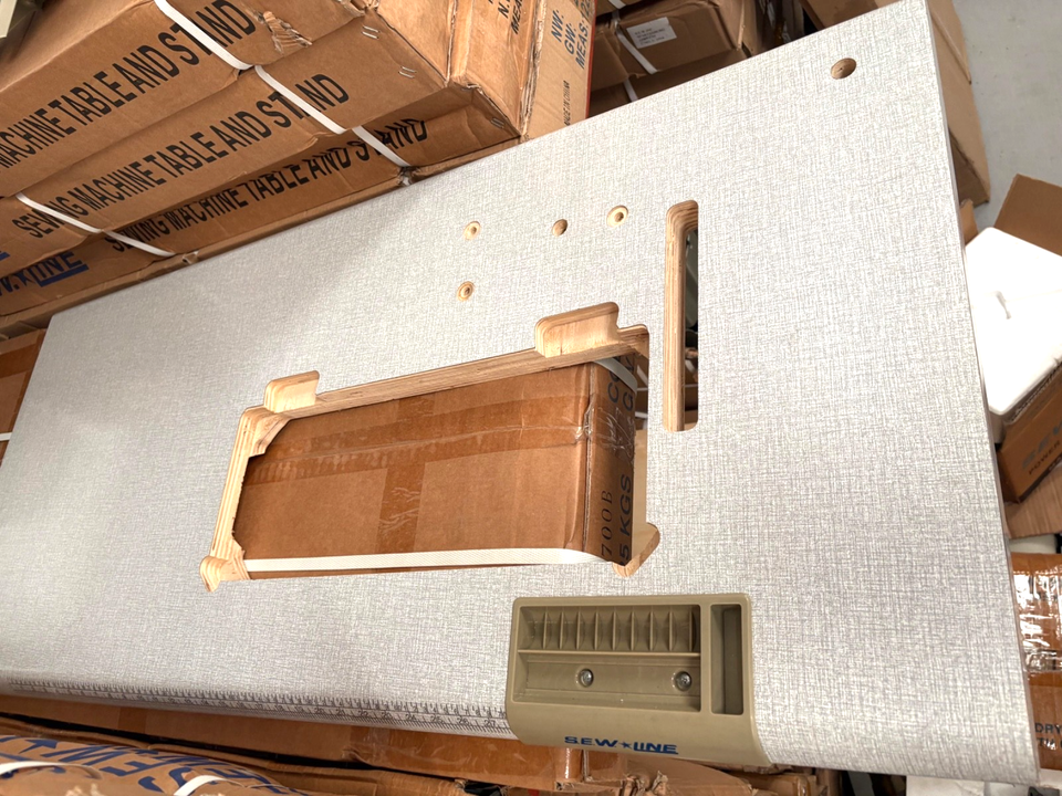 SEWLINE NEW 19x7 CUT-OUT TABLE SET FOR MOST 1 NDL INDUSTRIAL SEWING ...