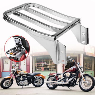 Detachable Rear Backrest Luggage Rack For Harley Heritage Softail Dyna ...