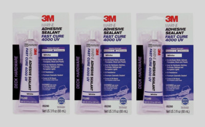 3 ~ 3M Auto Marine Adhesive Sealant Fast Cure 4000 UV White Bonds ...