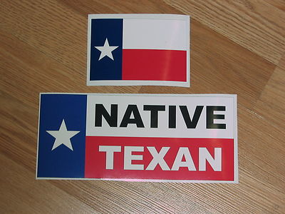 NATIVE TEXAN Car Window Decal Bumper Sticker + FREE TEXAS Flag | eBay