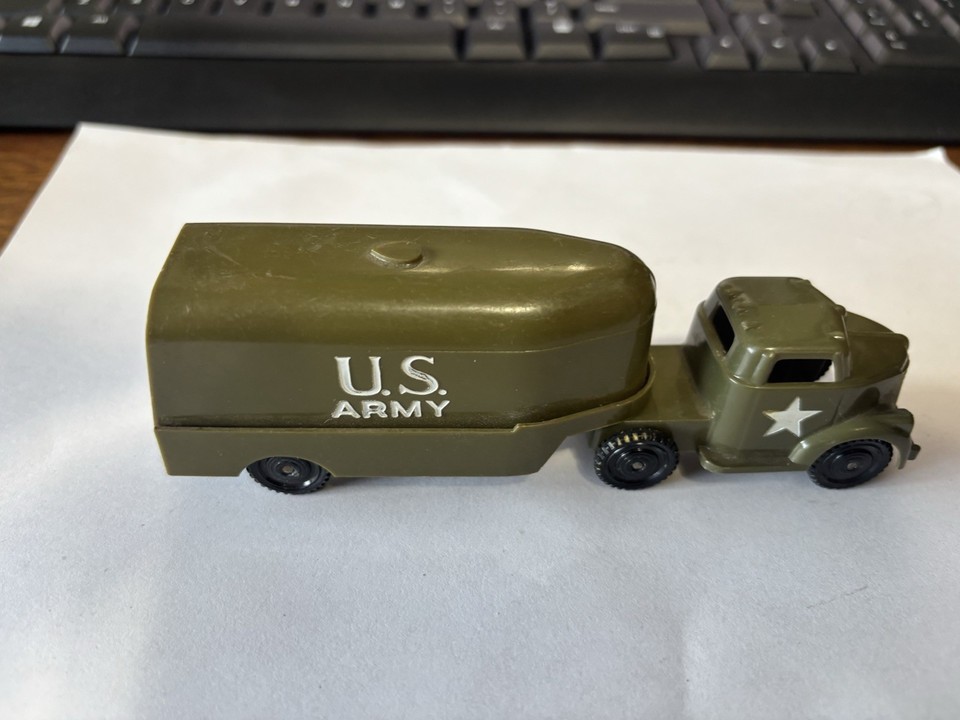 4 Vintage hard plastic Pyro military Army trucks 1950's 529-1 | eBay
