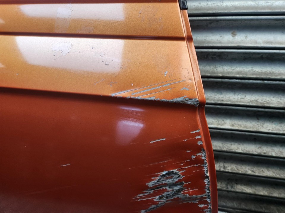 VOLKSWAGEN POLO DOOR REAR RIGHT DRIVER SIDE IN ORANGE DAMAGED MK6 AW ...
