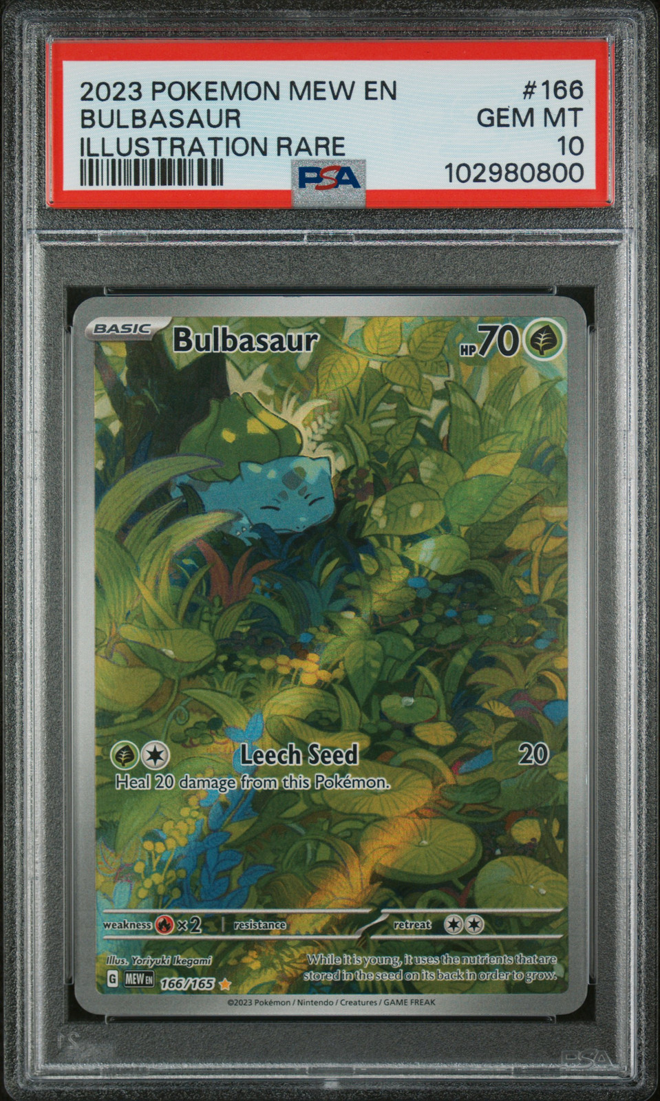 Bulbasaur 2023 Scarlet & Violet: 151 #166/165 Illustration Rare Price ...