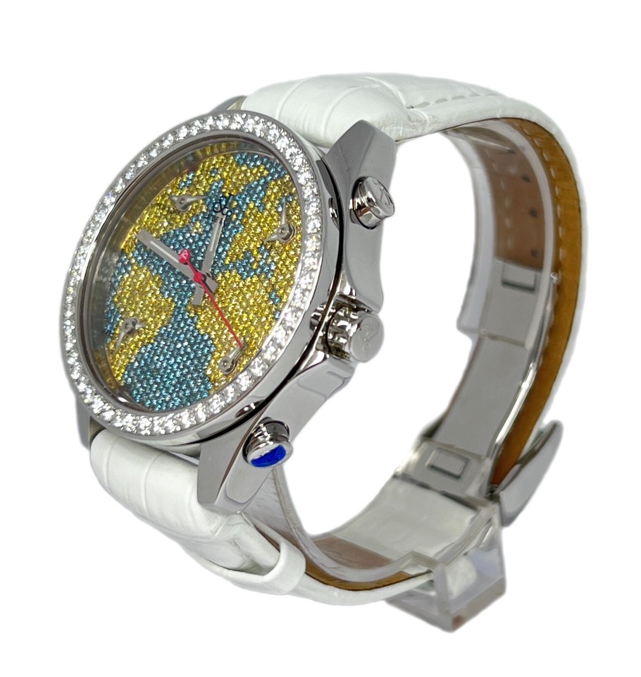 Jacob & Co Five Time Zone Stainless Steel Diamonds Unisex Watch ...