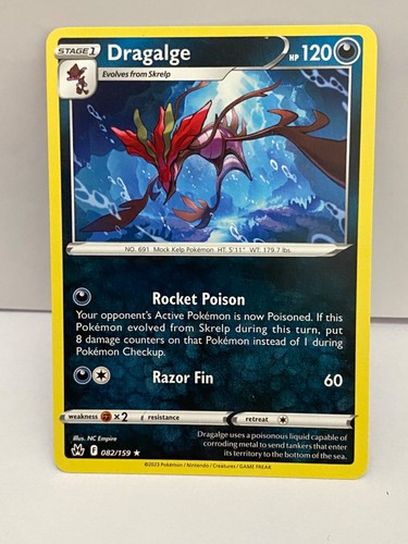 2023 POKÈMON COLLECTABLE CARD TCG..Dragalge..HP120..082/159 RARE | eBay ...