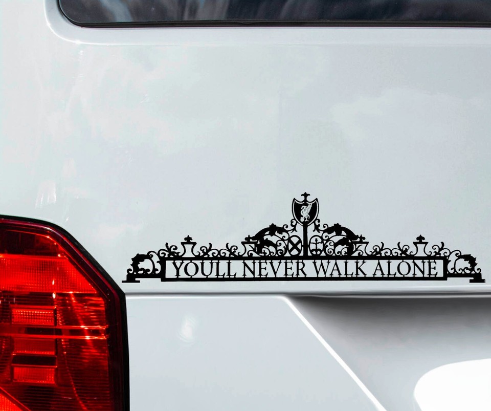 You'll Never Walk Alone Sticker, Liverpool LFC YNWA Car Window Football ...