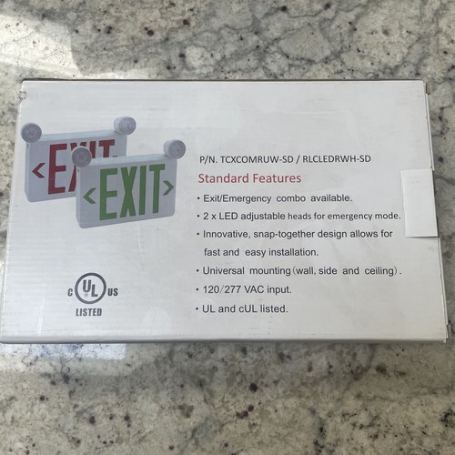 EVENLITE TCXCOM R U W SD Telesis TCX Combined LED Exit and LED ...