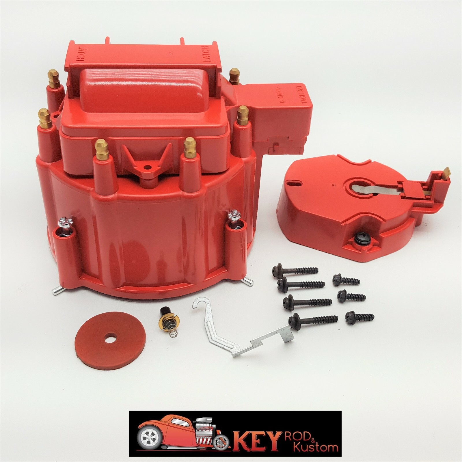 Chevy GM Red HEI Large Distributor Cap Rotor Kit SBC BBC 305 327 350 ...