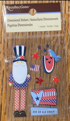 Recollections Old Glory Stars Stripes Patriotic America 4th Of July 3D ...