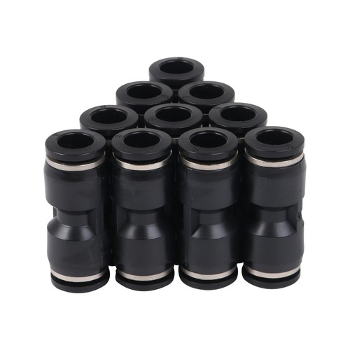 10Pcs 8mm Pneumatic Push In Tube Quick Fittings Connector Air PU Pipe ...