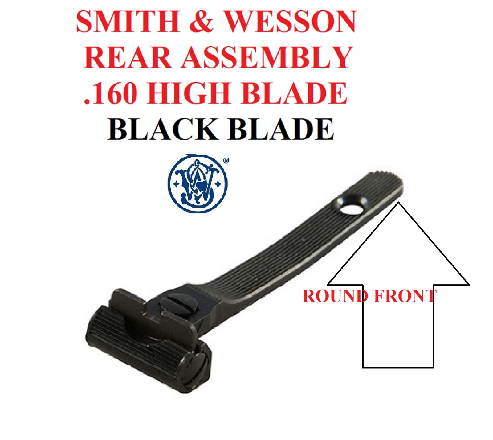 SMITH & WESSON REAR SIGHT ASSEMBLY .160" 2.5"-4" Barrel K L N FRAME 57 ...