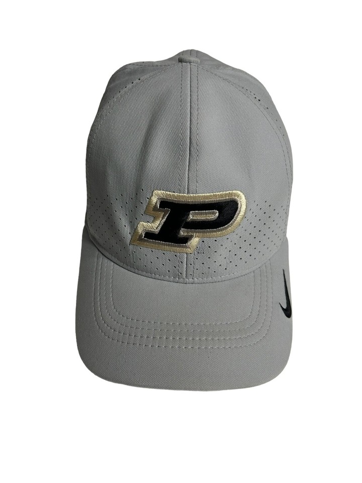 NCAA Purdue University Nike Dri Fit Hat Cap Adult Size MD/LG Grey | eBay
