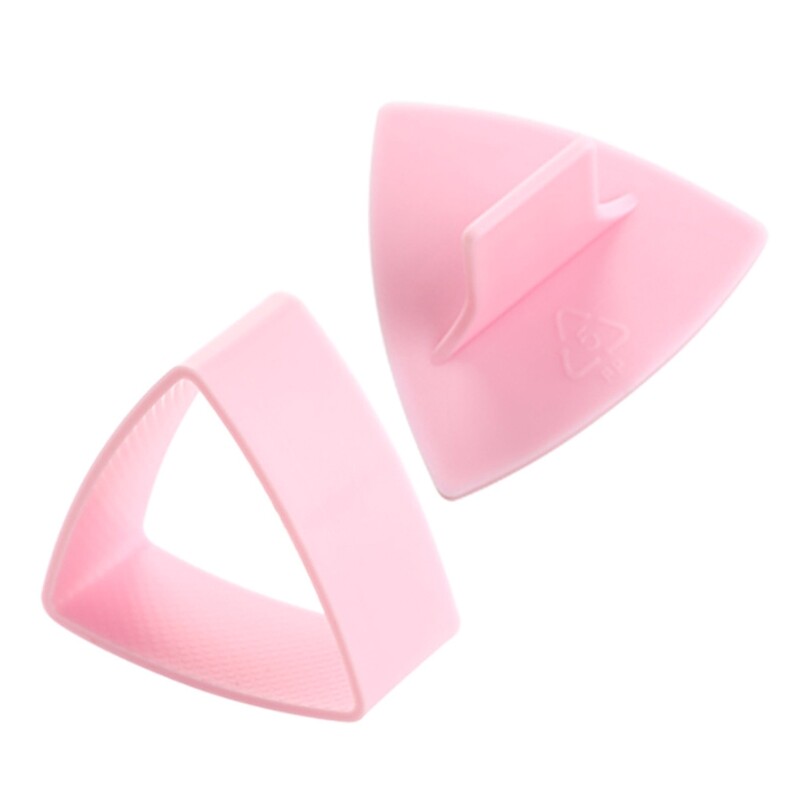 for Triangle Rice Mold Maker with Lid Pink Color DIY Sushi Moulds ...