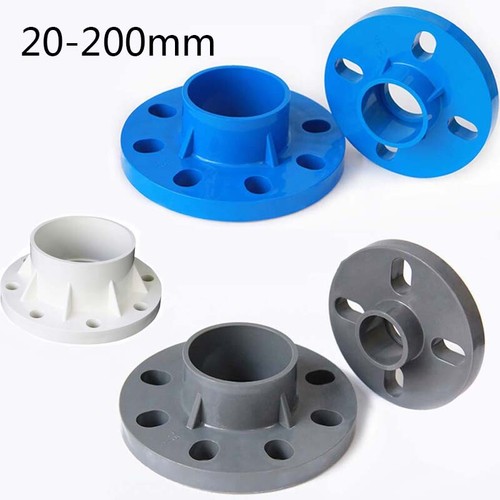 20mm-200mm ID PVC Pipe Fitting, Flange Pipe Coupling Connector White ...