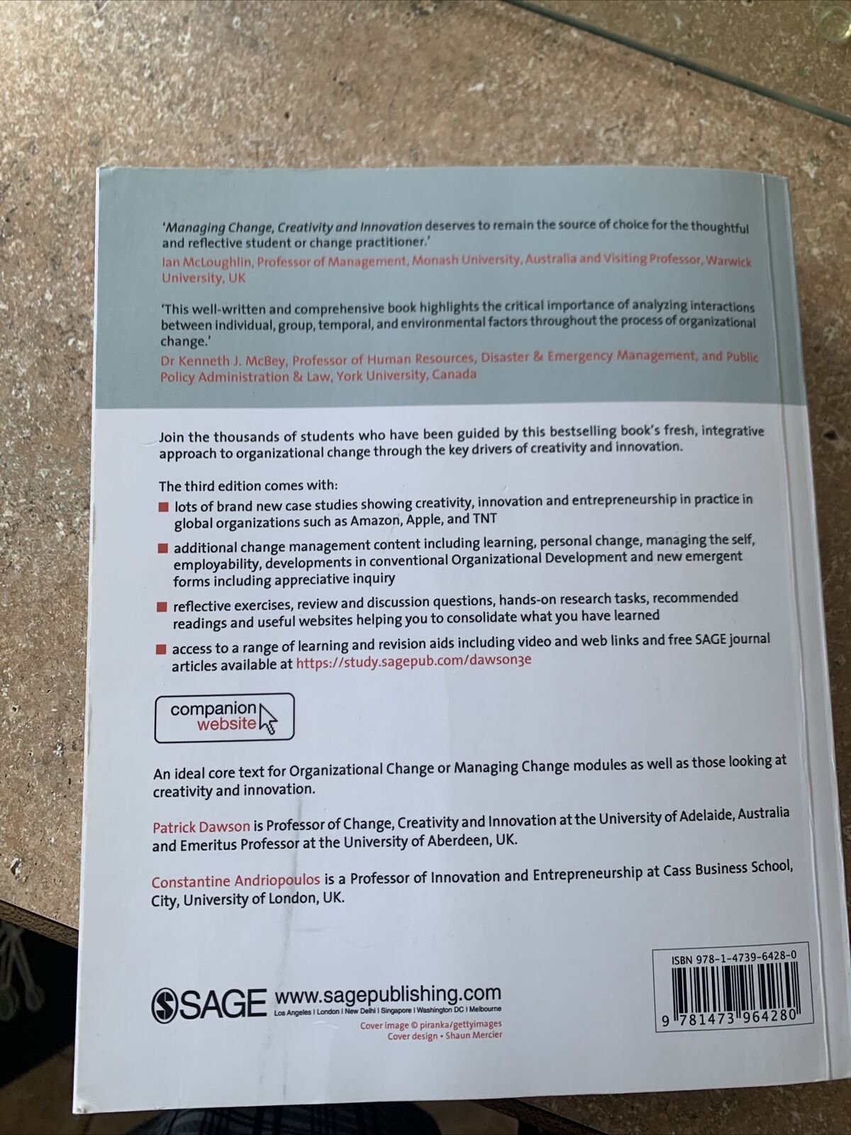 Managing Change, Creativity and Innovation by Costas Andriopoulos and ...